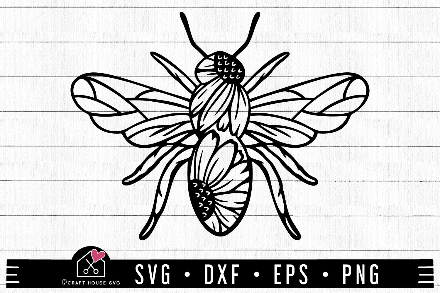 Bee Sunflower SVG , Spring, Honey Bee Cut File - Craft House SVG