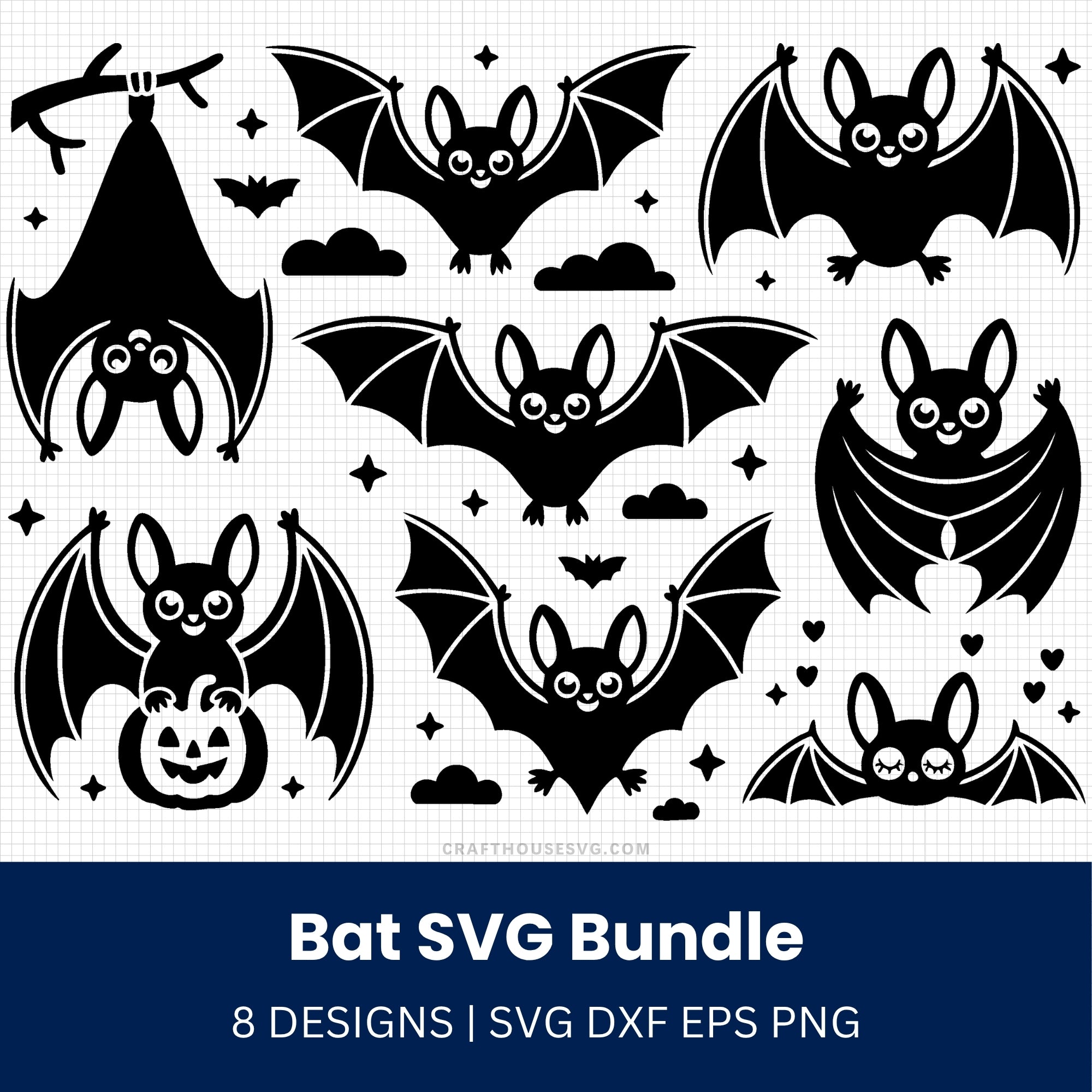 Bat SVG Bundle - Free and Premium Files