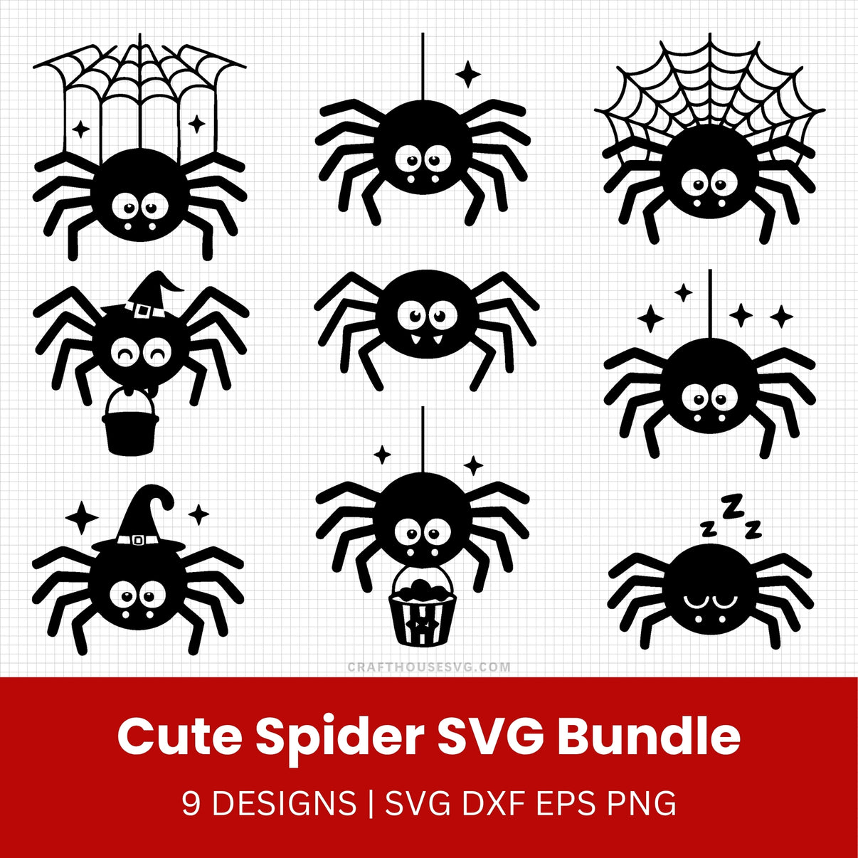 Cute Spider SVG Bundle - Free and Premium Files – Craft House SVG