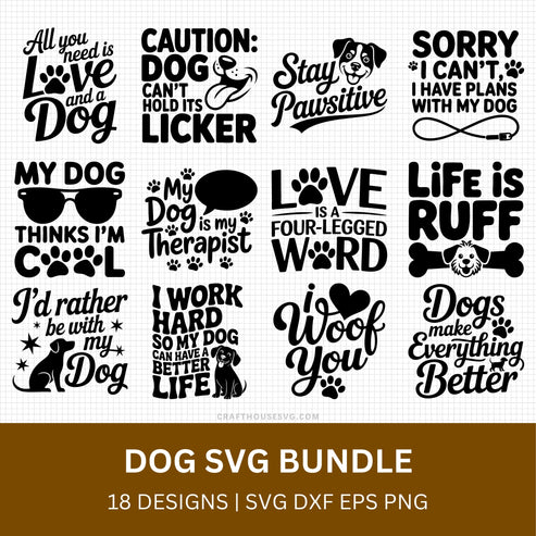 Dog SVG Bundle - Free and Premium Files – Craft House SVG