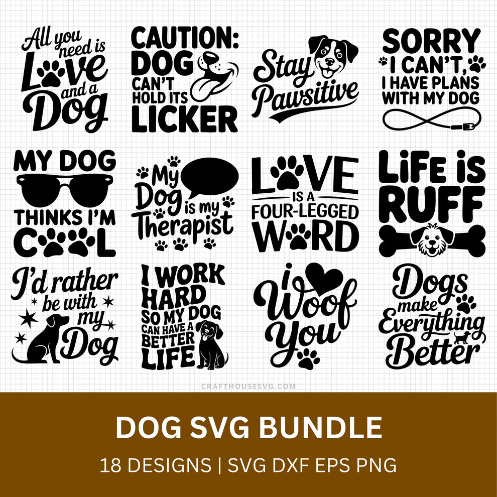 Dog SVG Bundle - Free and Premium Files – Craft House SVG
