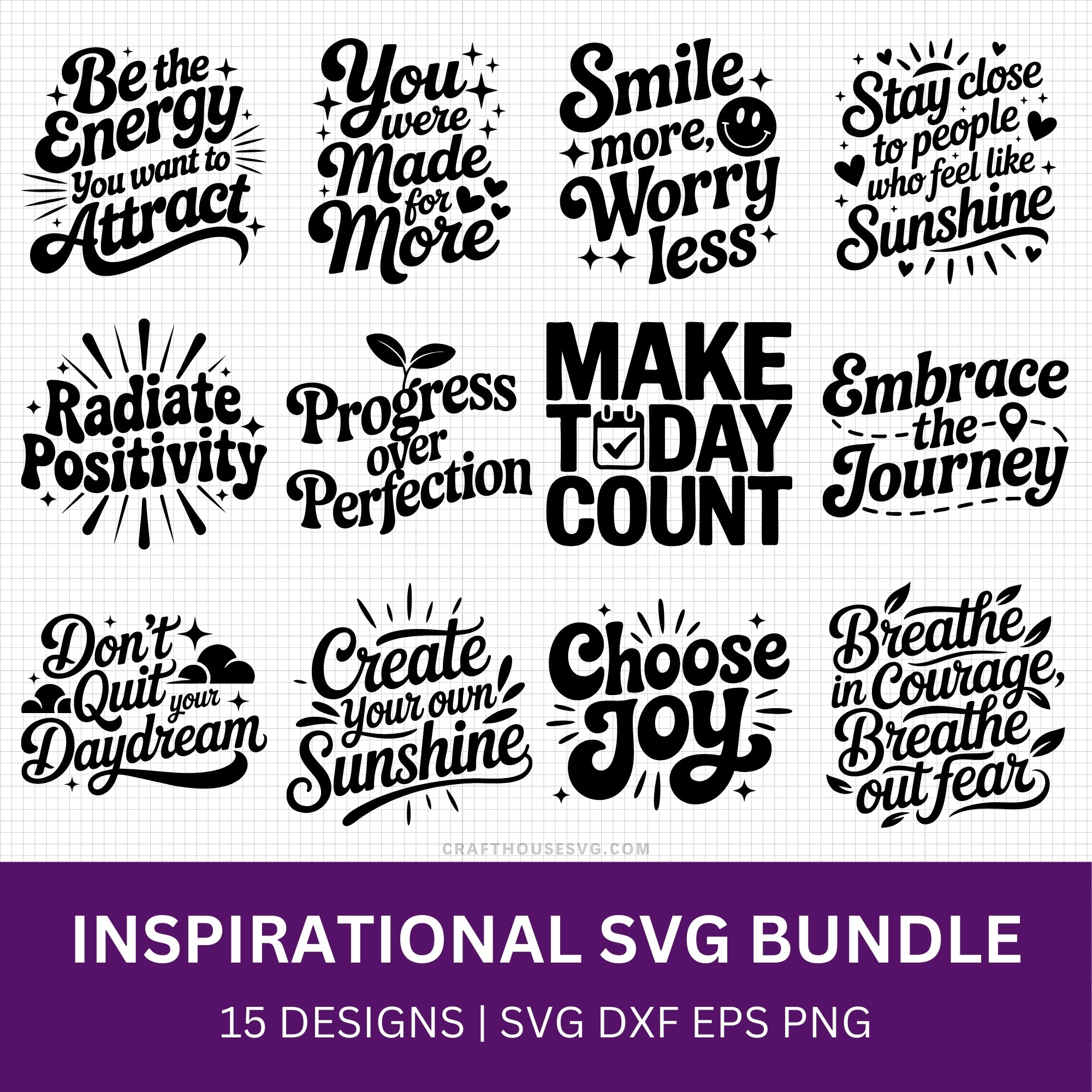 Inspirational SVG Bundle - Free and Premium Files