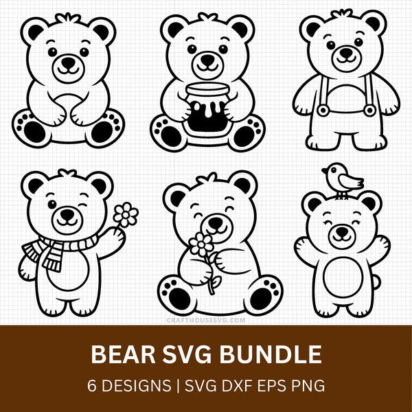 Bear SVG Bundle - Free and Premium Files – Craft House SVG