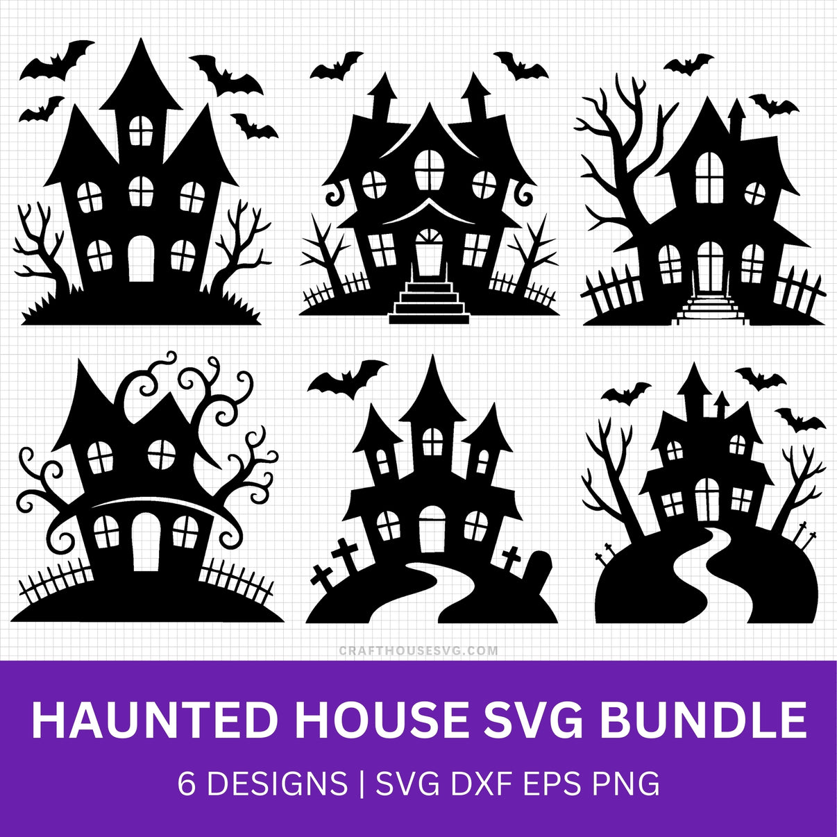 Haunted House SVG Bundle - Free and Premium Files – Craft House SVG