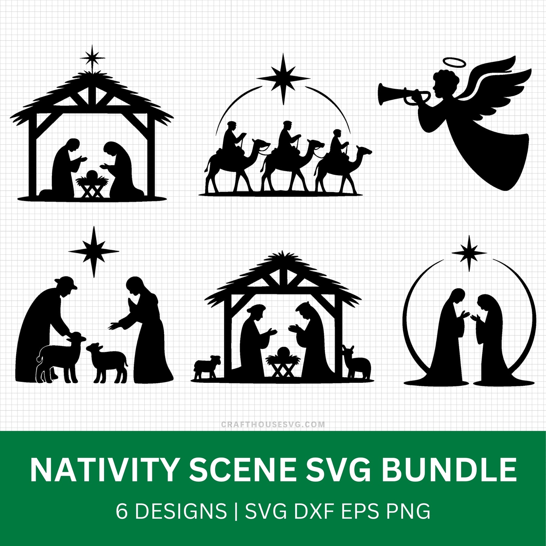 Nativity SVG Bundle - Free and Premium Files