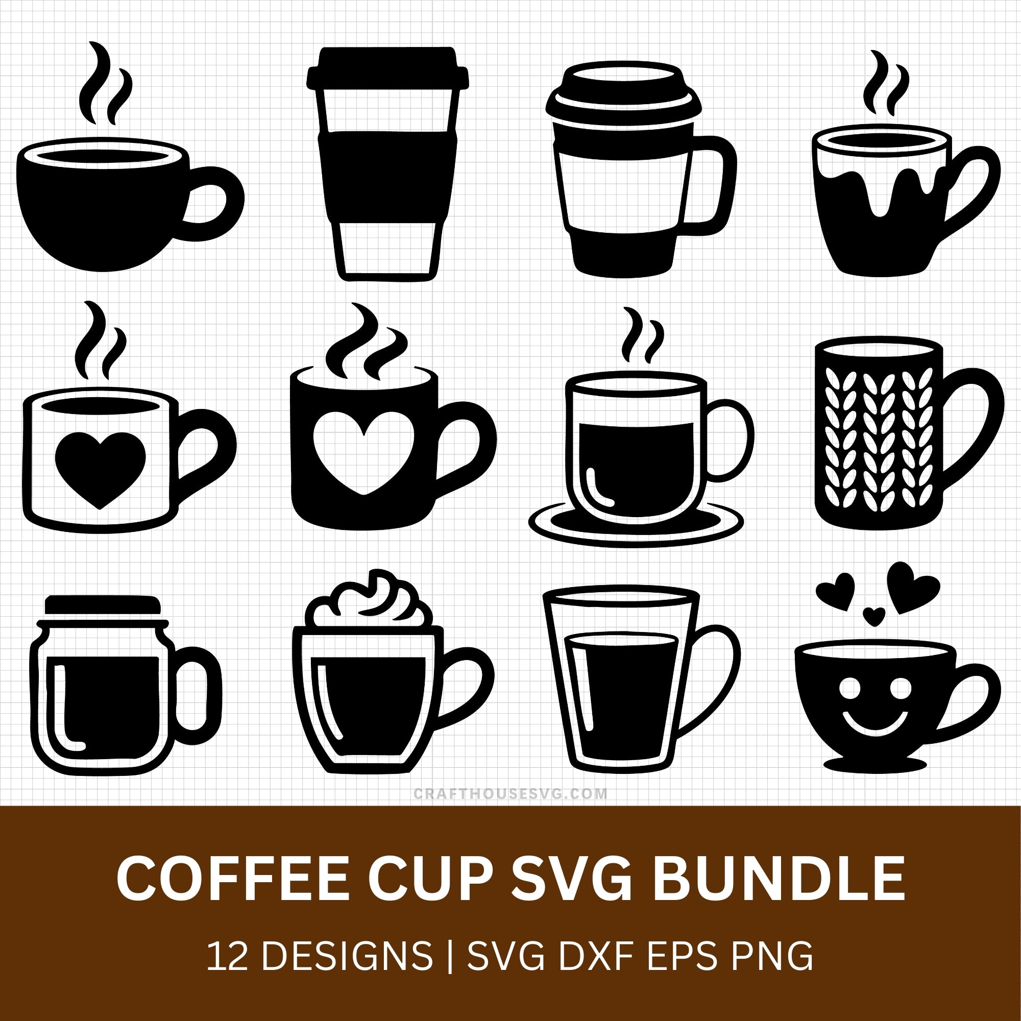 Coffee Cup SVG Bundle - Free and Premium Files – Craft House SVG