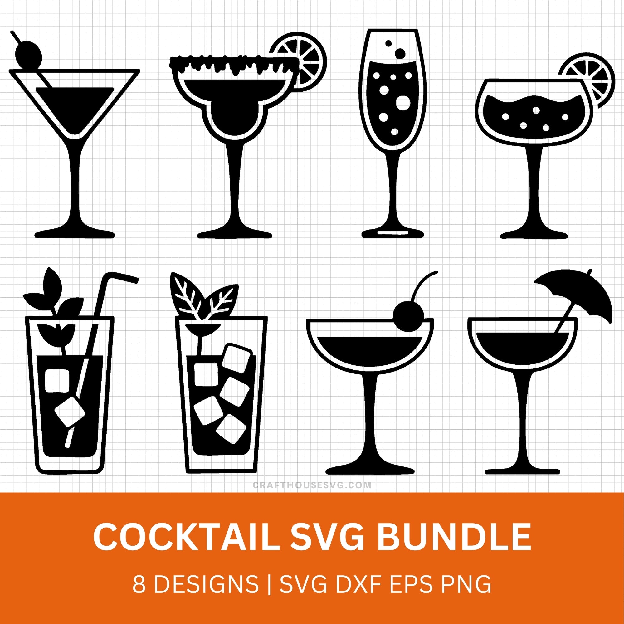 Cocktail SVG Bundle - Free and Premium Files – Craft House SVG