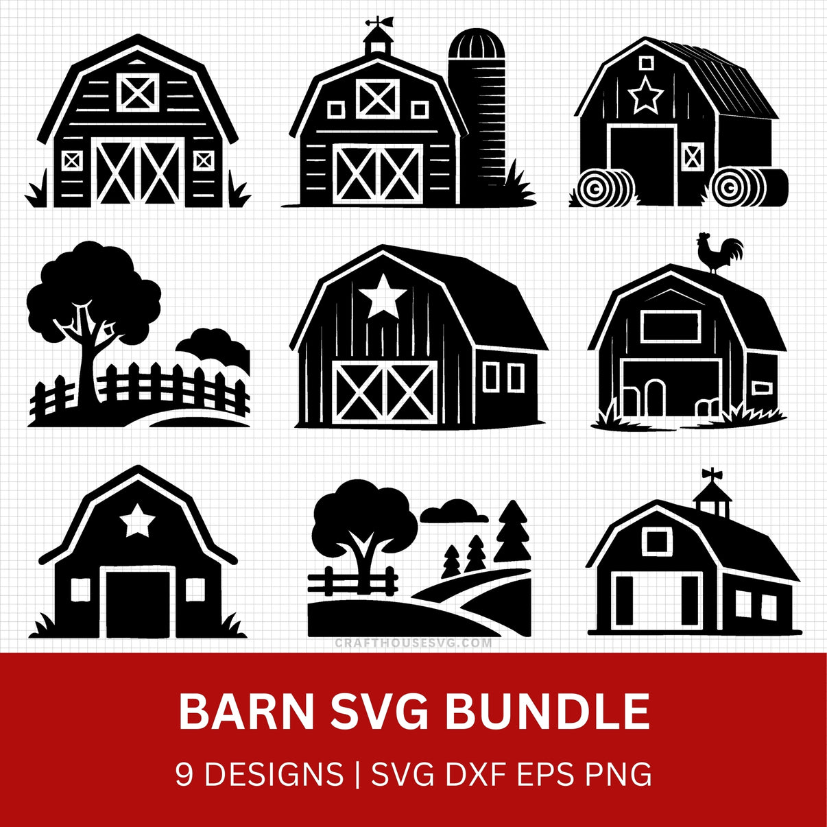 Barn SVG Bundle - Free and Premium Files – Craft House SVG