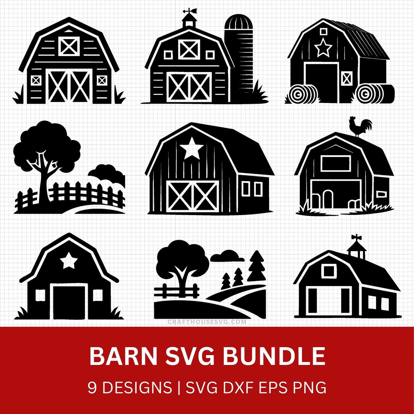 Barn SVG Bundle - Free and Premium Files – Craft House SVG