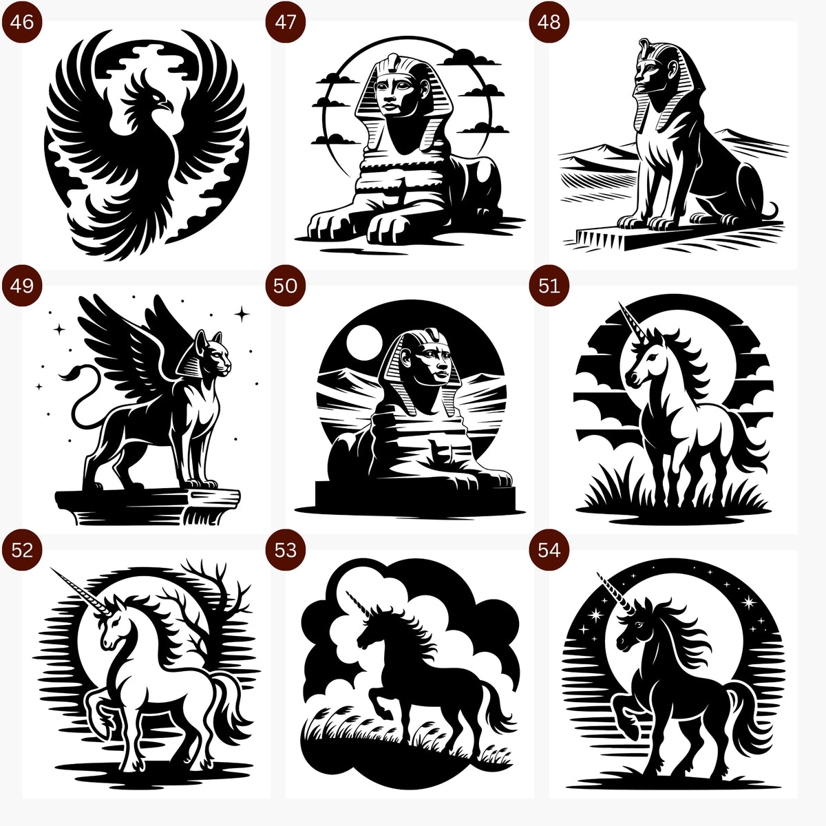 Mythical Creature SVG Bundle - Free and Premium Files