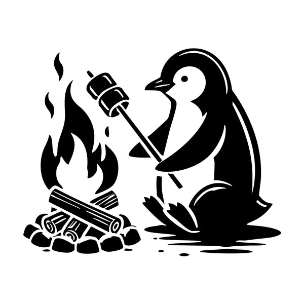 A Penguin Roasting Marshmallows SVG – Craft House SVG