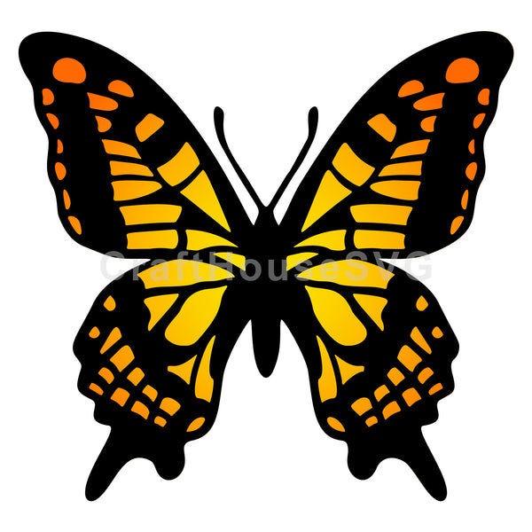 Intricate Monarch Butterfly with Unique Wing Shapes Layered SVG - Free ...