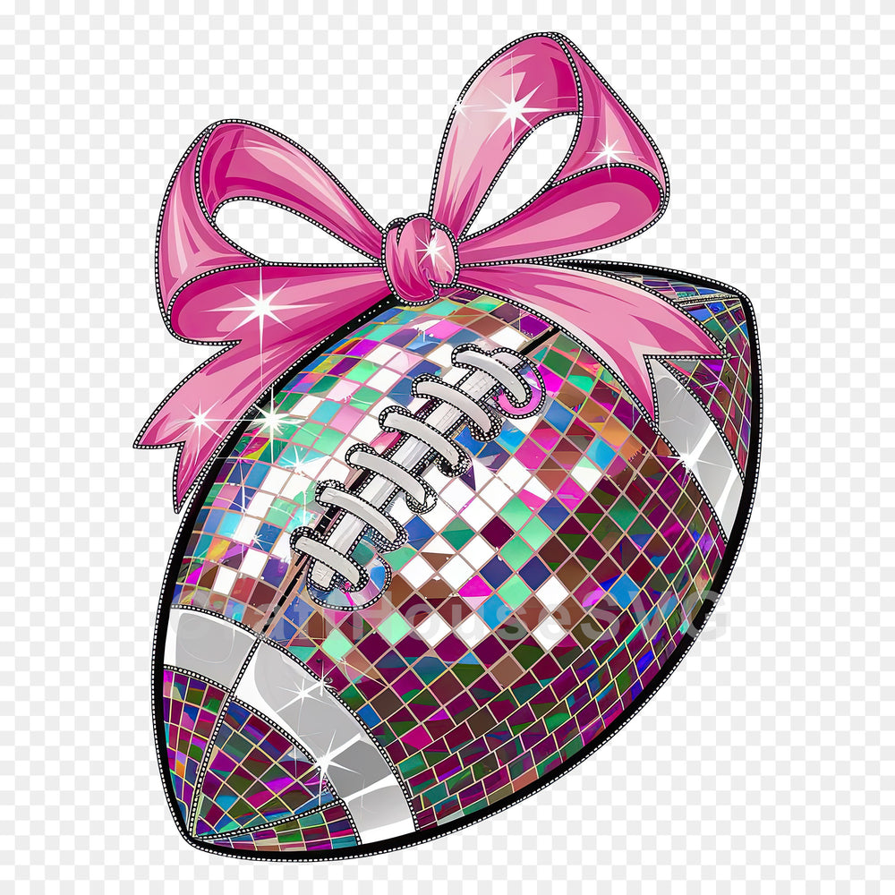 Disco Ball Football PNG Shirt Design | Sublimation Design