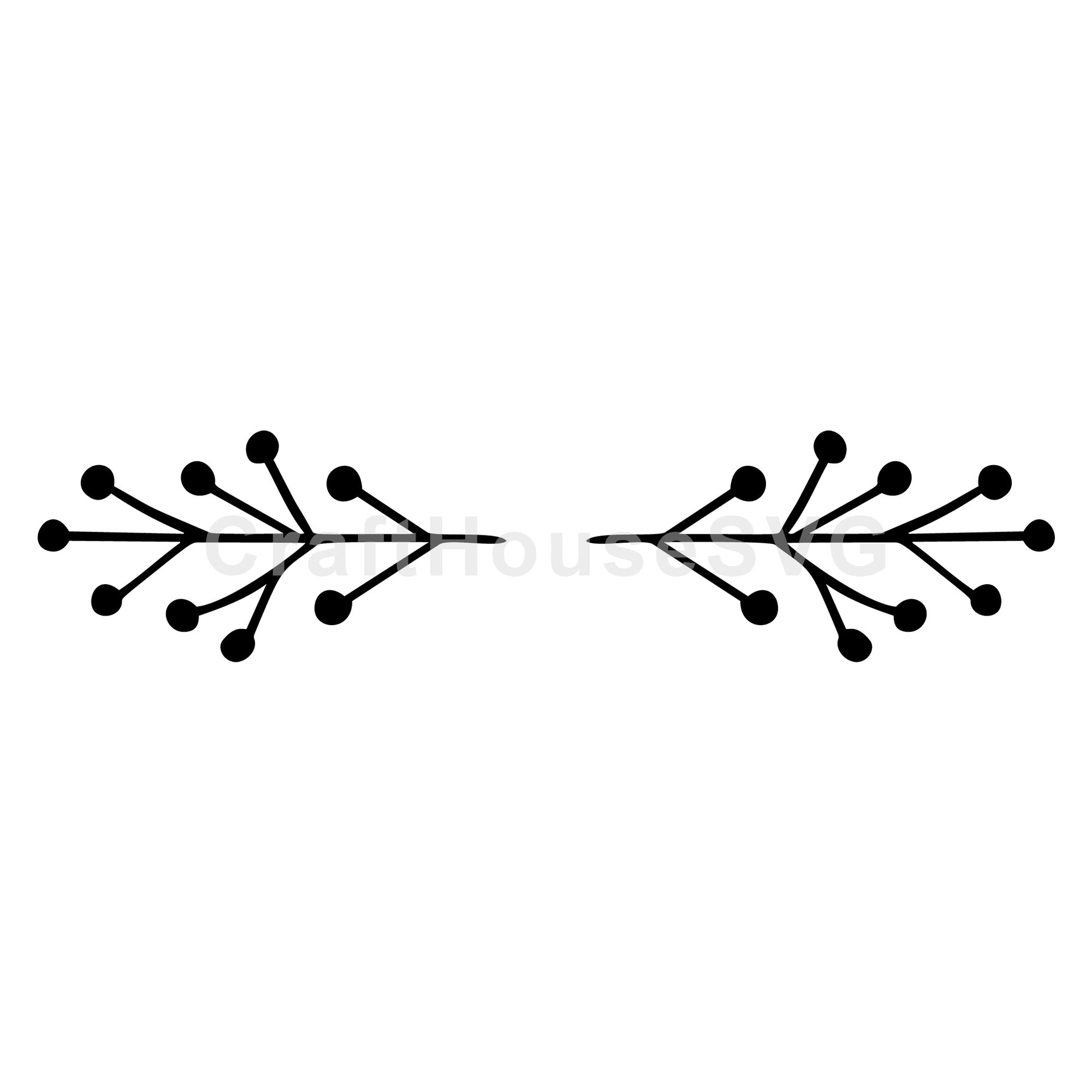 Berry Branch Divider SVG - Free and Premium Files – Craft House SVG