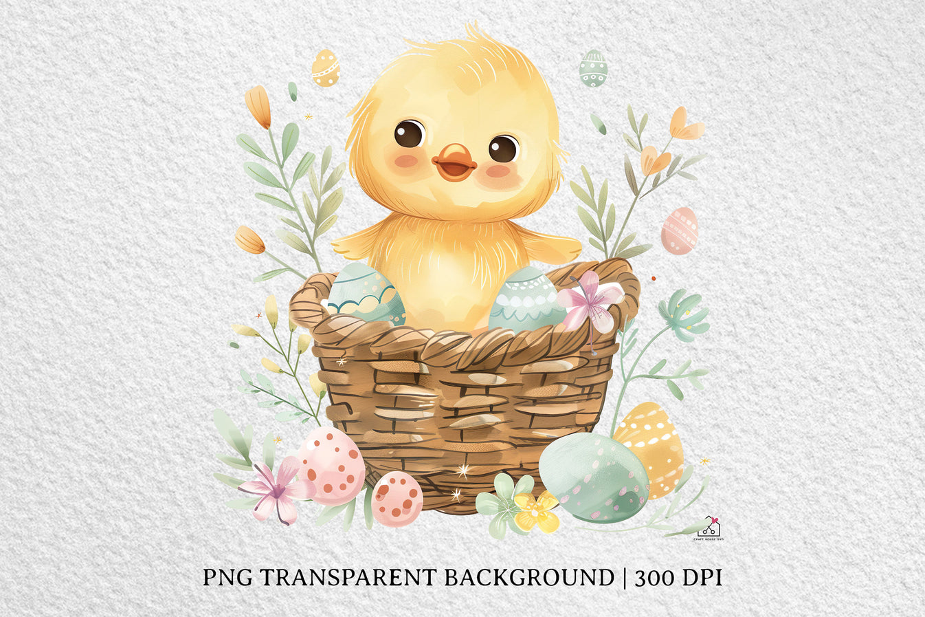 Watercolor Easter Basket Sublimation Bundle Clip Art PNG - Free and ...