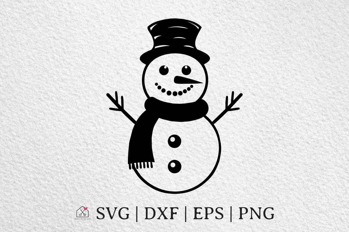 FREE Snowman SVG Christmas Winter Cut Files - Craft House SVG