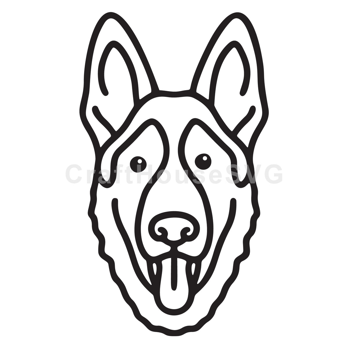 German Shepherd Outline SVG