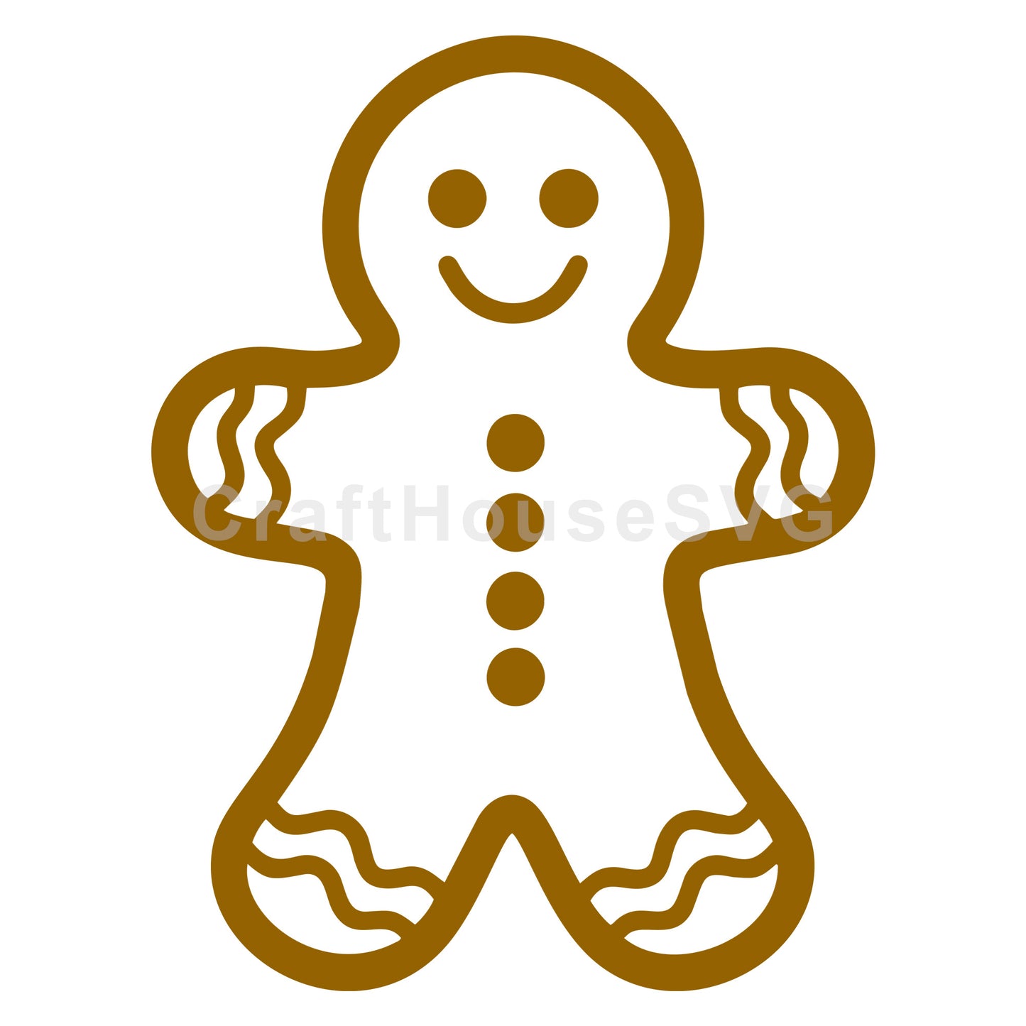 Minimalist Gingerbread Man Outline Design SVG - Free and Premium Files ...