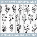 Wildflower Bouquet SVG Bundle - Craft House SVG