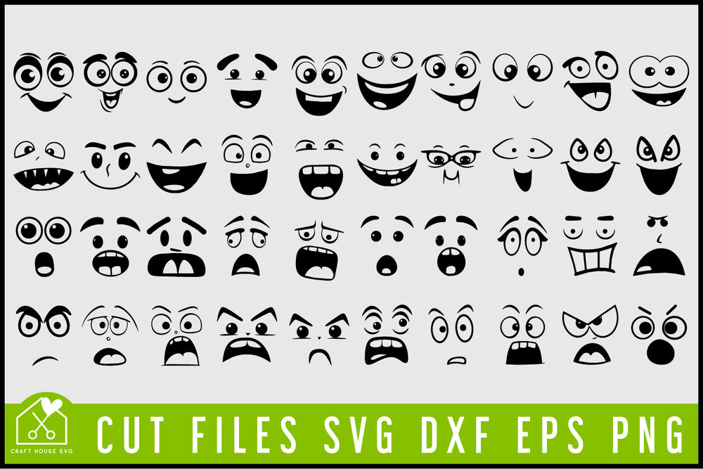 Cartoon Faces SVG Bundle