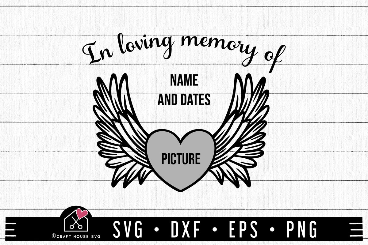 FREE Angel wings SVG In loving memory of SVG cut file - Craft House SVG