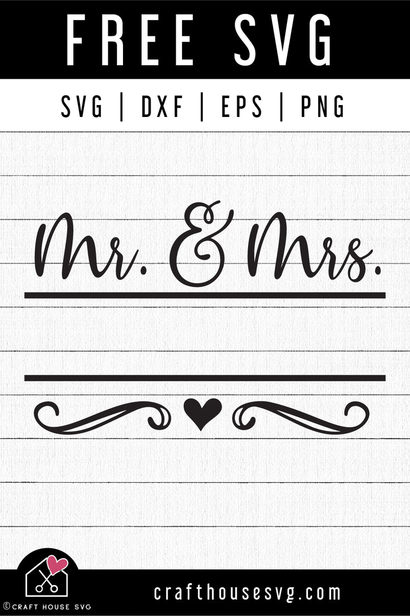 FREE Mr and mrs SVG Wedding SVG - Craft House SVG
