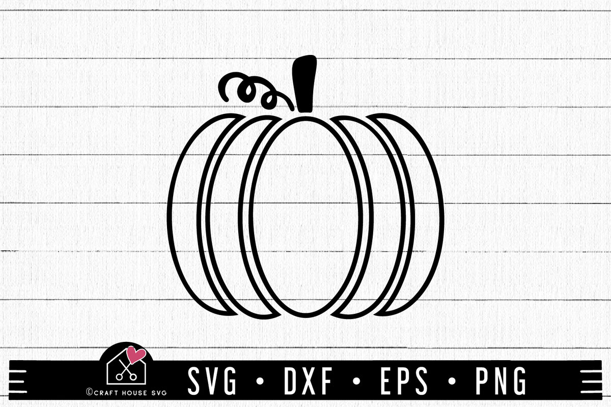 FREE Pumpkin Outline SVG - Craft House SVG