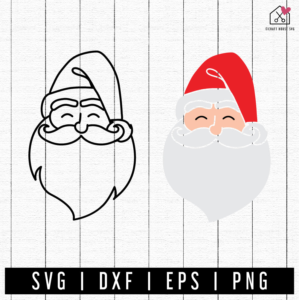 FREE Santa Christmas SVG - Craft House SVG