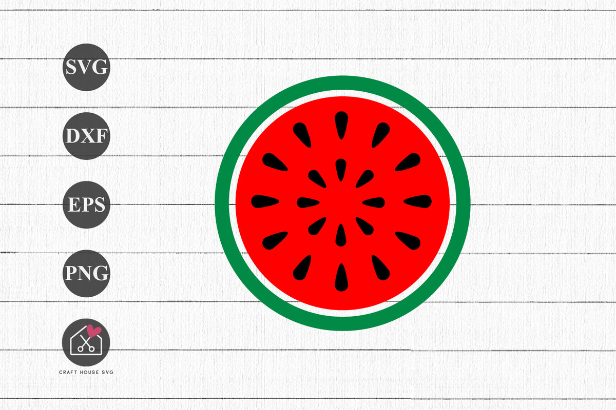 FREE Watermelon SVG Summer Cut Files - Craft House SVG
