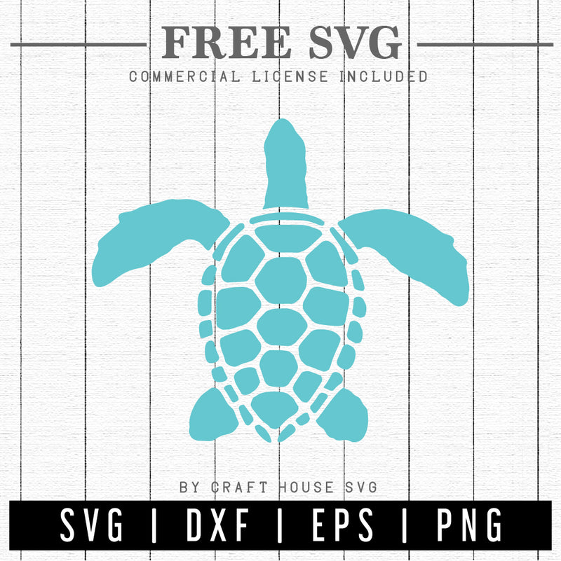 FREE Sea turtle SVG file - Craft House SVG