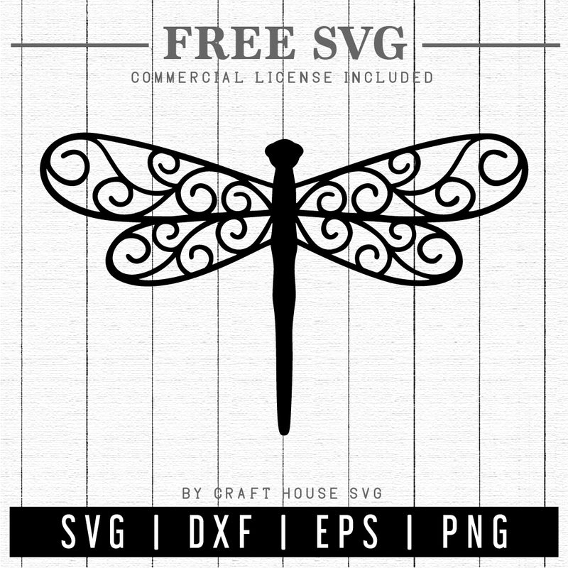 FREE Dragonfly SVG cut file - Craft House SVG