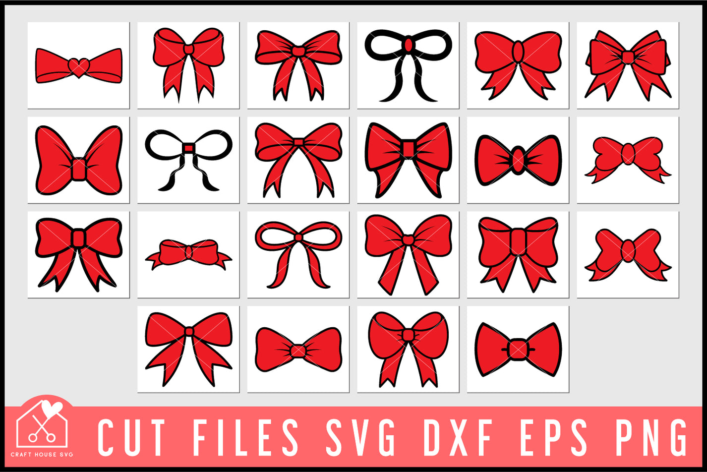 Ribbon Bows SVG Bundle - Free and Premium Files – Craft House SVG