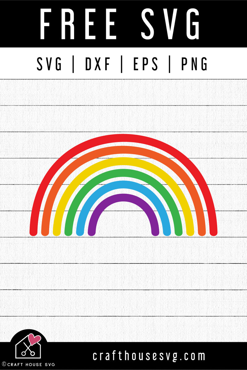 FREE Rainbow SVG cut file - Craft House SVG