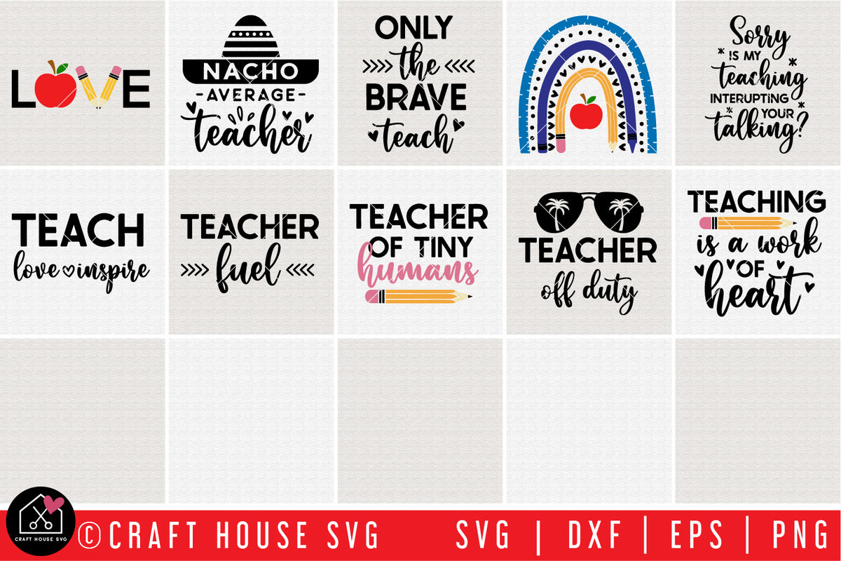 Teacher SVG Bundle - Craft House SVG