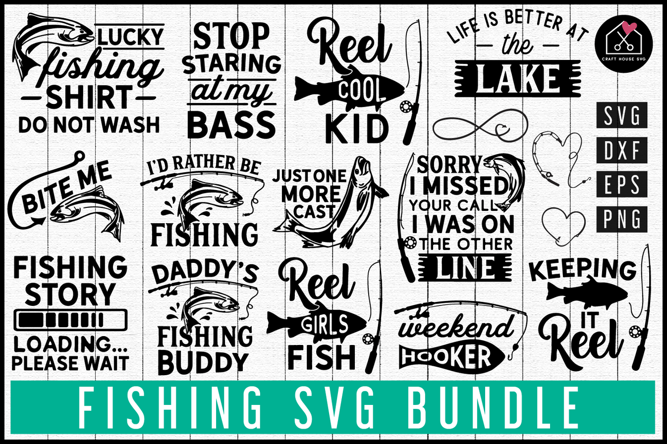 Fishing SVG Bundle - Free and Premium Files – Craft House SVG