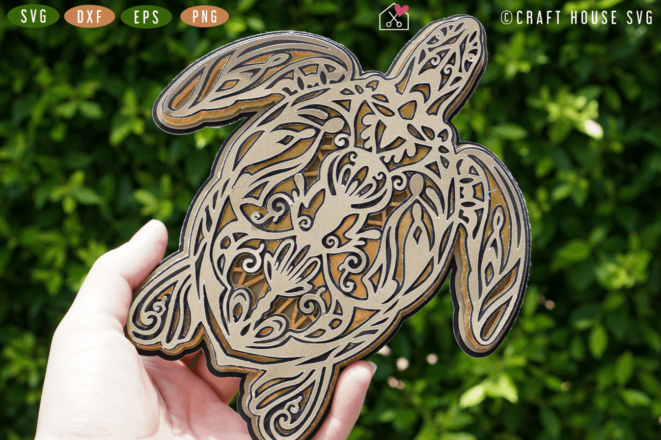 FREE 3D Turtle Layered Mandala SVG - Free and Premium Files – Craft ...