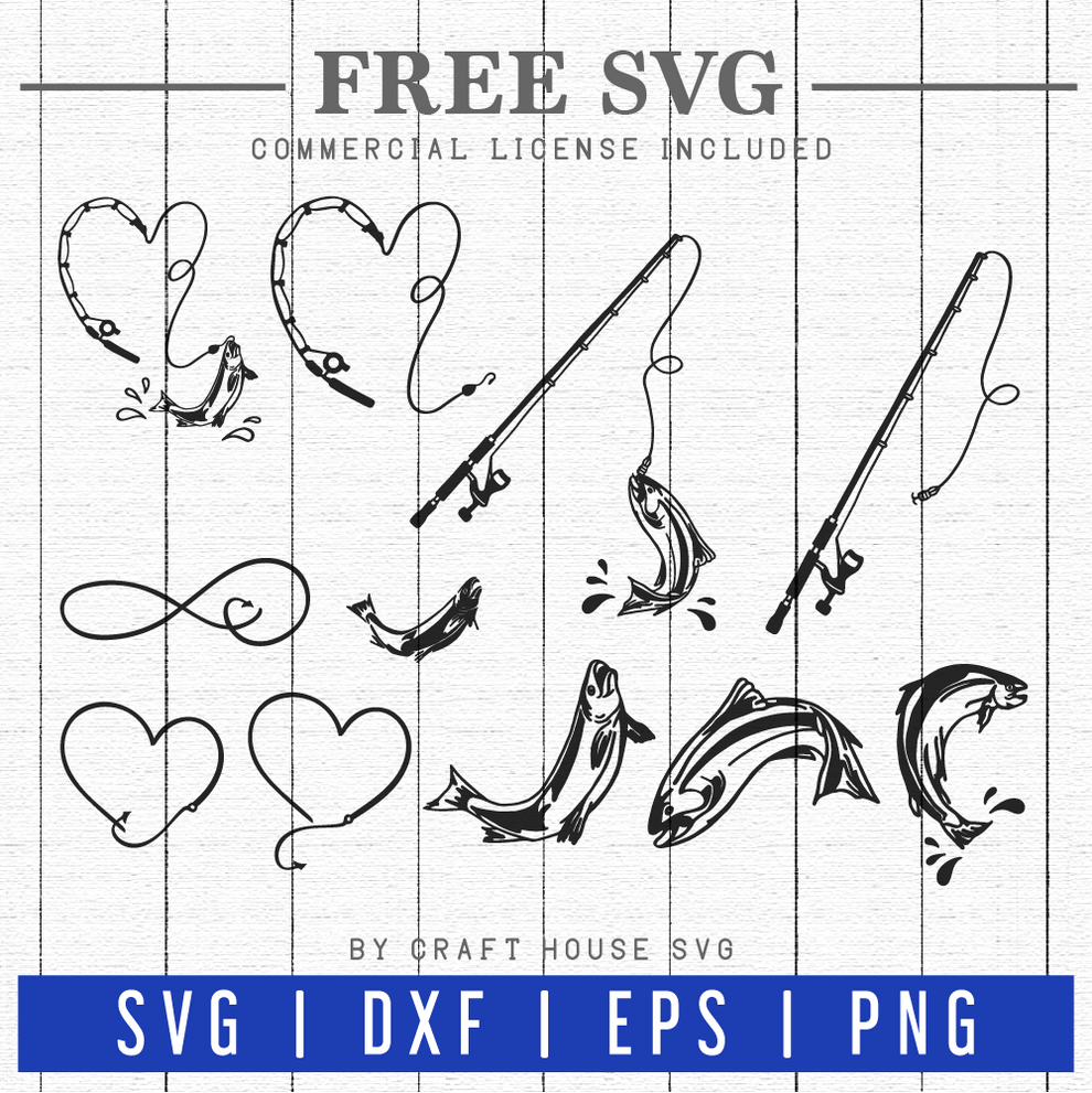 FREE Fishing SVG | FB96 - Free and Premium Files – Craft House SVG