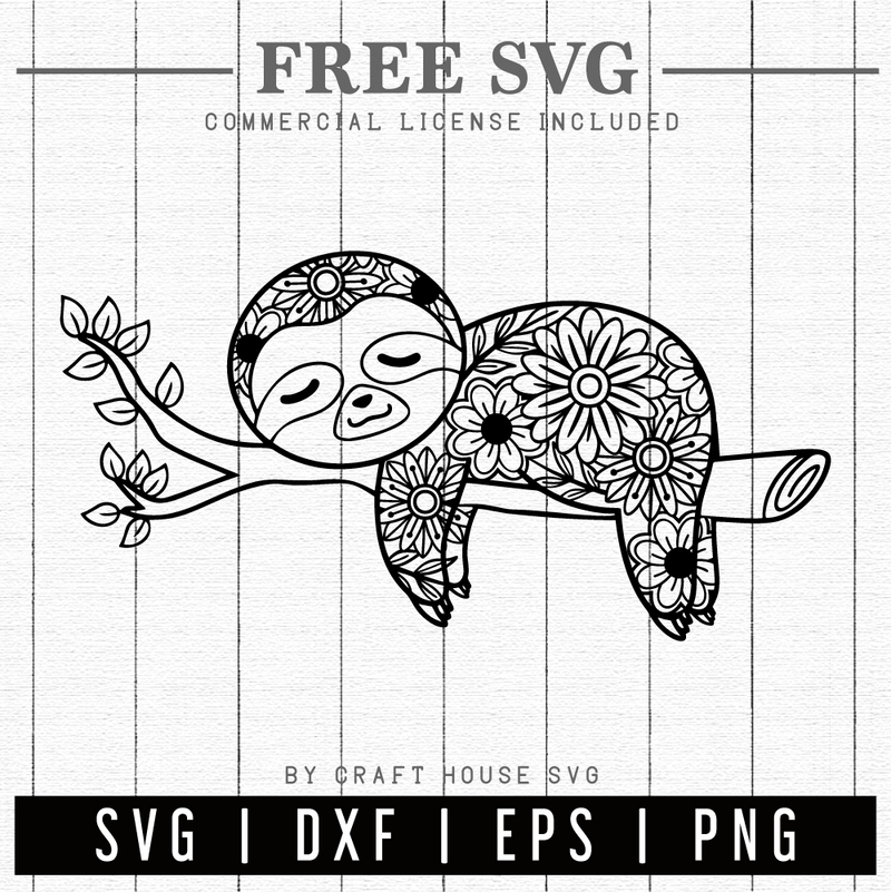 FREE Sloth Mandala SVG | FB129 - Free and Premium Files