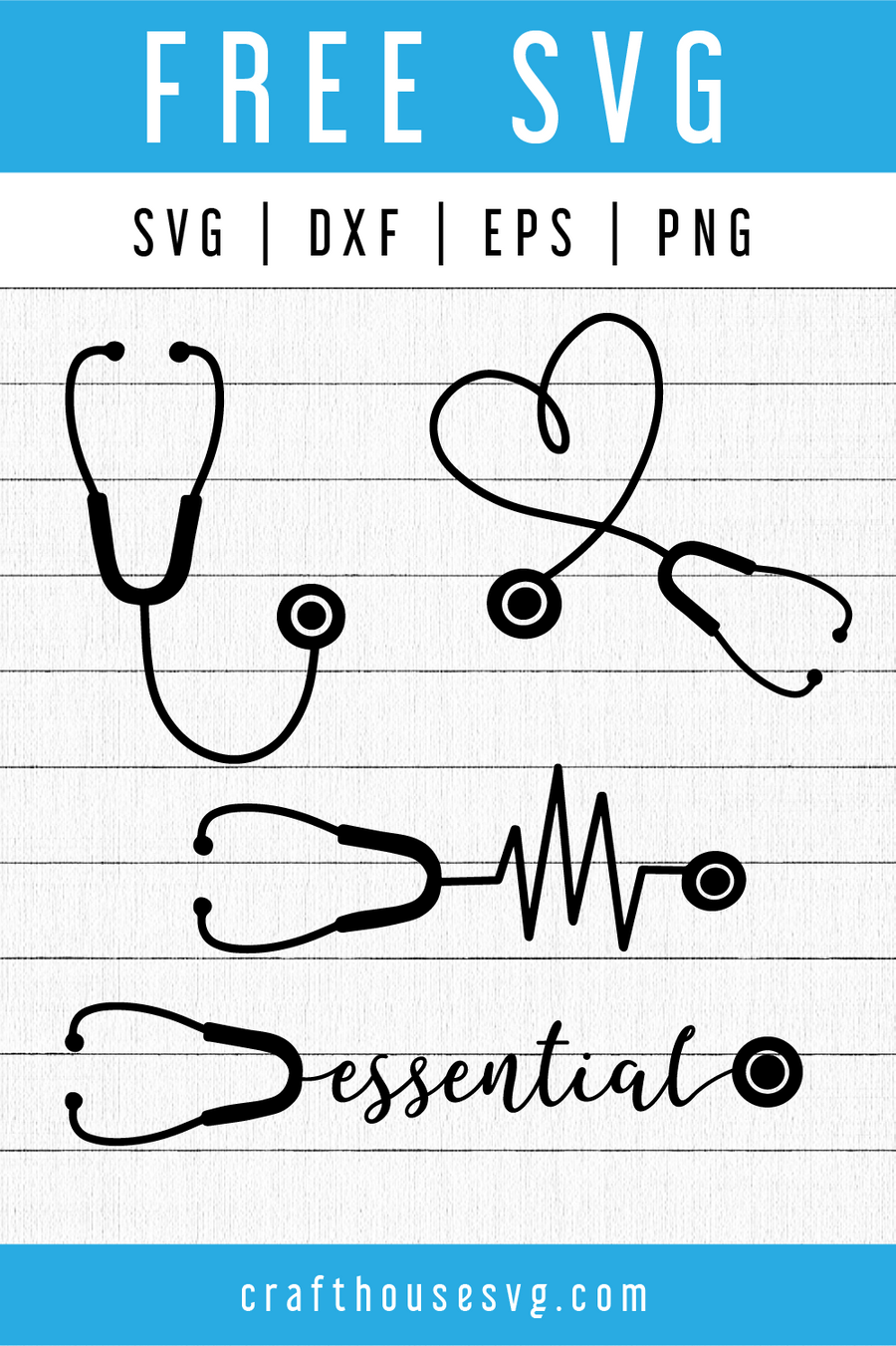 FREE Stethoscope SVG | FB90 - Free and Premium Files