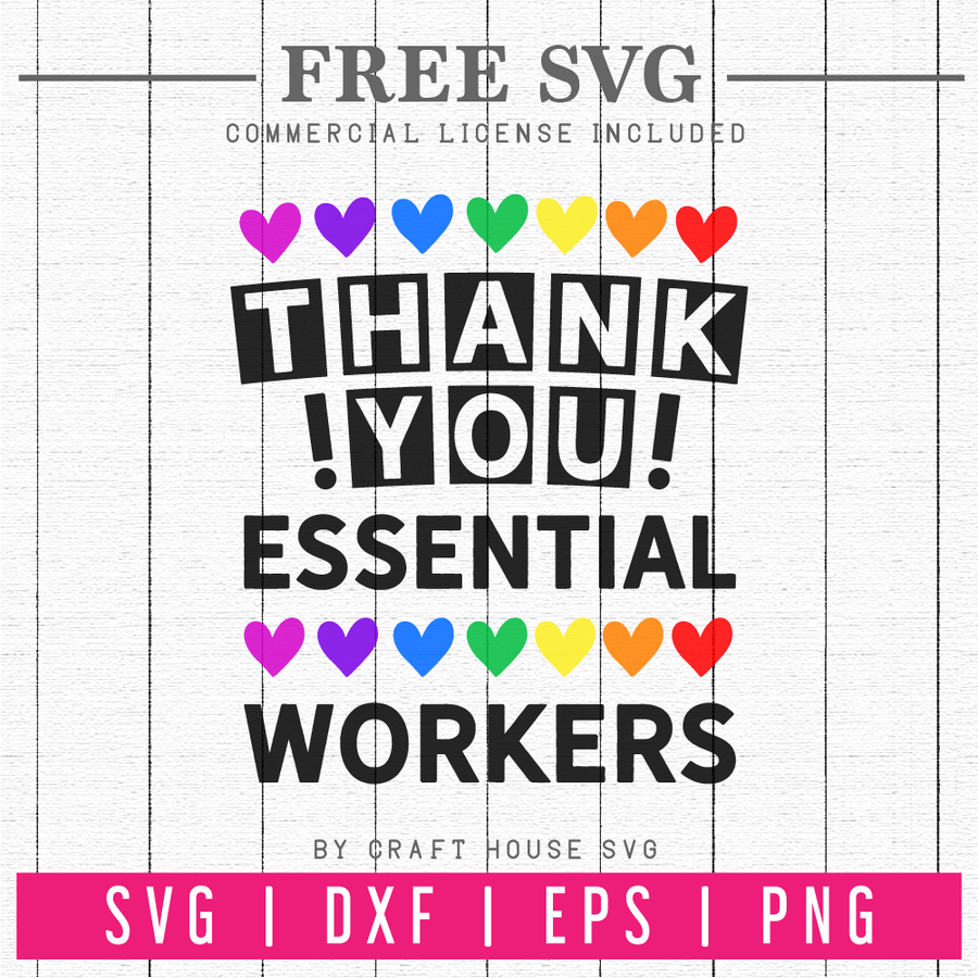 Thank You Essential Workers SVG - Free and Premium Files
